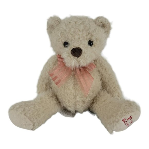FAO Schwarz | Toys | Fao Schwarz Teddy Bear 1 Plush Tan Peach Ribbon ...